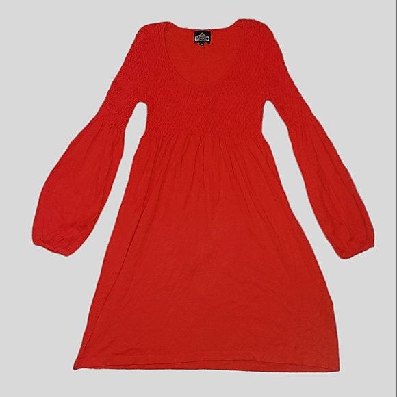 Angie | Dresses | Angie Mod Red Orange Mini Dress | Poshmark